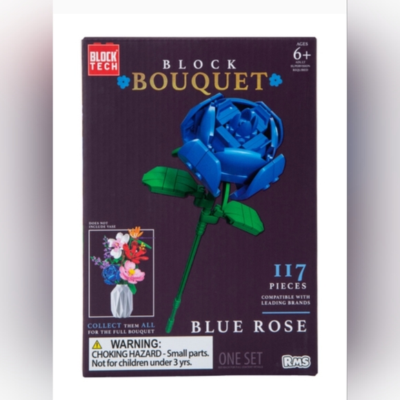 Block Tech | Toys | Building Blocks Flower Bouquet Blue Rose | Poshmark